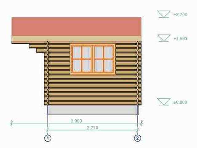 34mm Rio Log Cabin 4 x 3m Technical Drawings